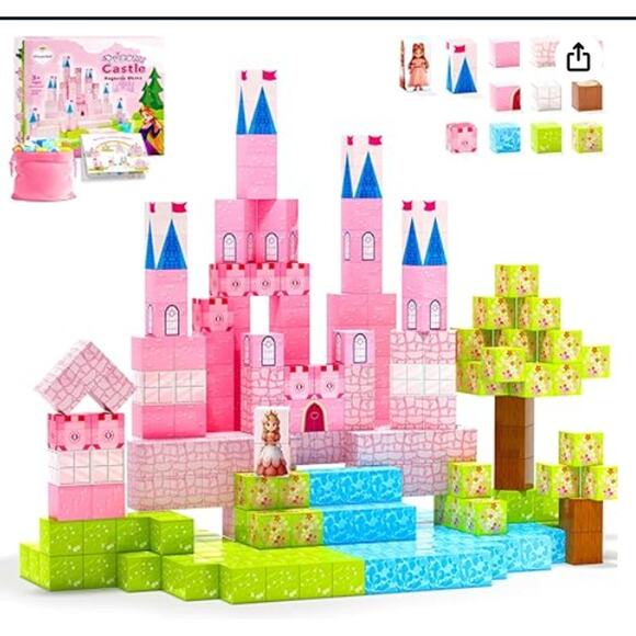 Unbranded | Toys | Princess Castle Collection Magnetic Blocks Education ...